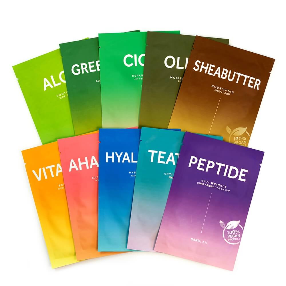 Barulab - The Clean Vegan Mask (10 Types) (1pc) - Korean Skincare – Keoji