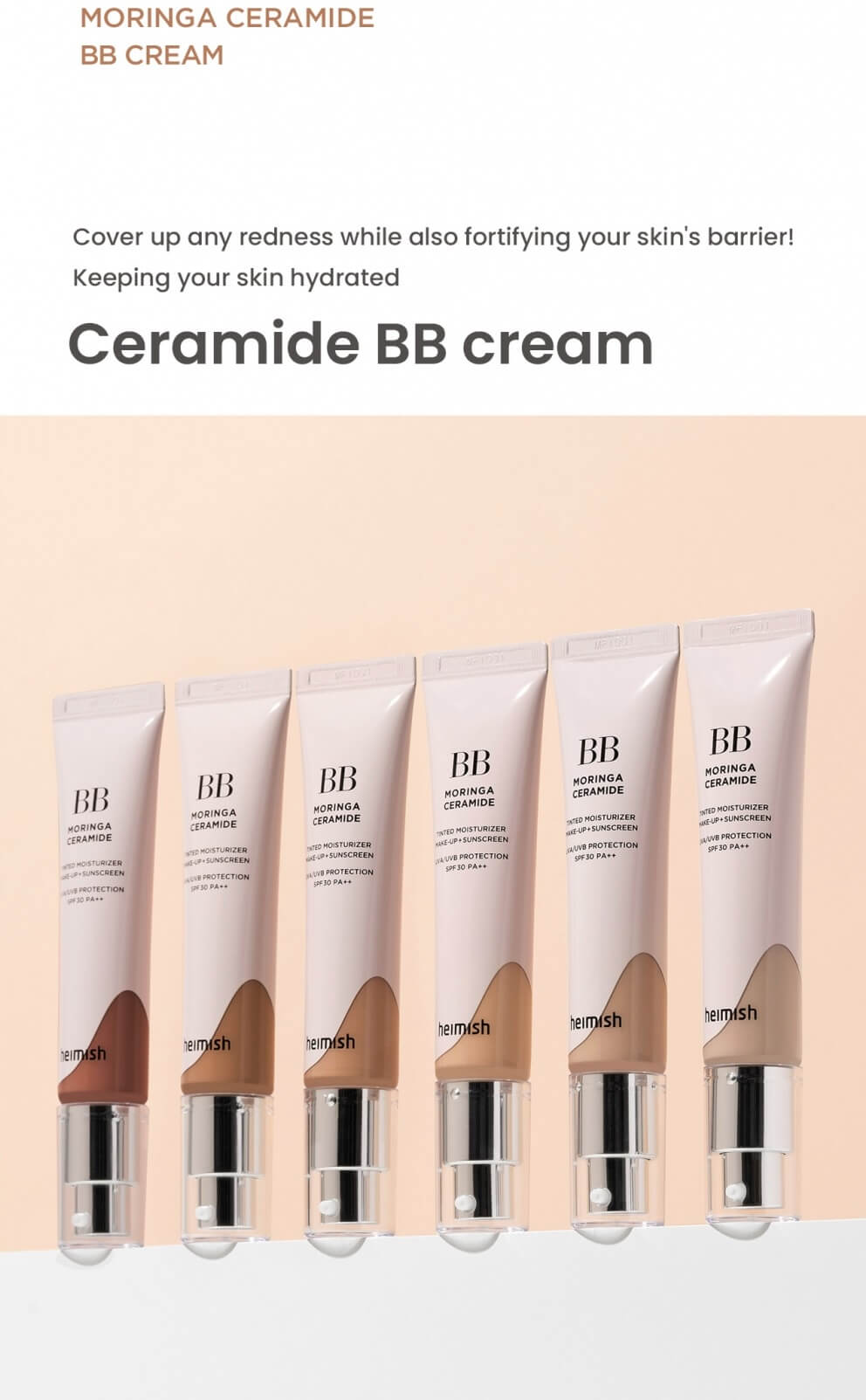 Purito - Moringa Ceramide BB Cream (30g) (6 Colours) - K-Beauty – Keoji