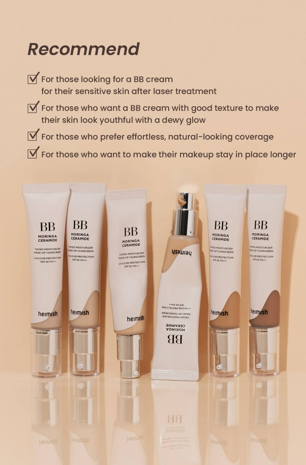 Purito - Moringa Ceramide BB Cream (30g) (6 Colours) - K-Beauty – Keoji