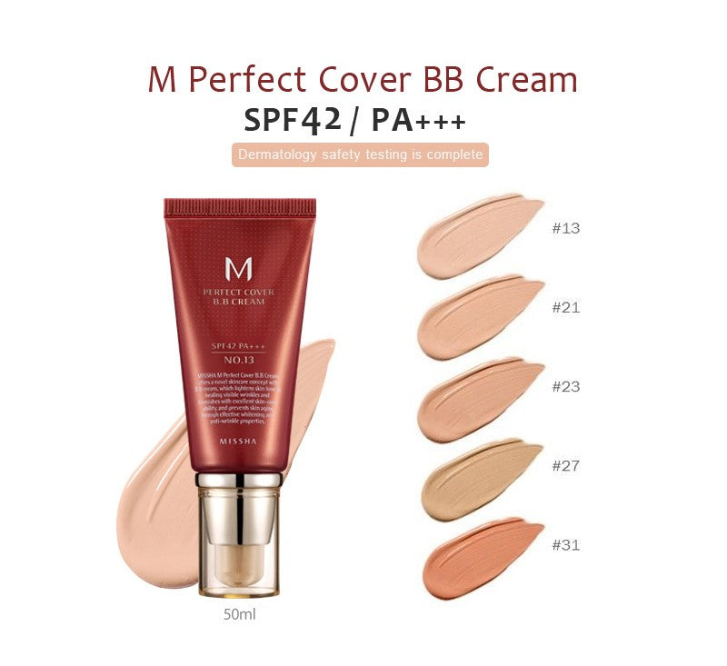 Missha - M Perfect Cover BB Cream (7 Colours) (50ml) - K-Beauty – Keoji
