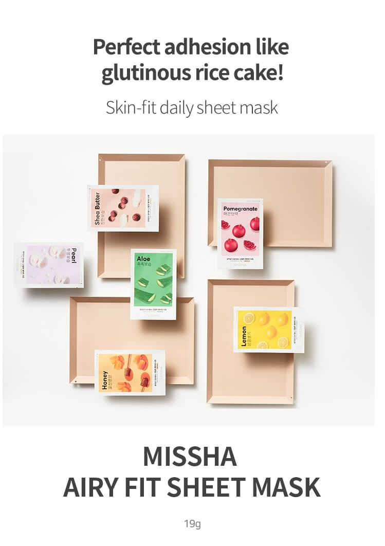 Missha - Airy Fit Sheet Mask (12 Types) (1pc) - K-Beauty – Keoji