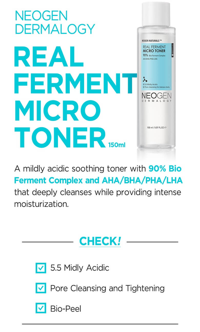 Neogen - Dermalogy Real Ferment Micro Toner (150ml) - Korean Skincare ...