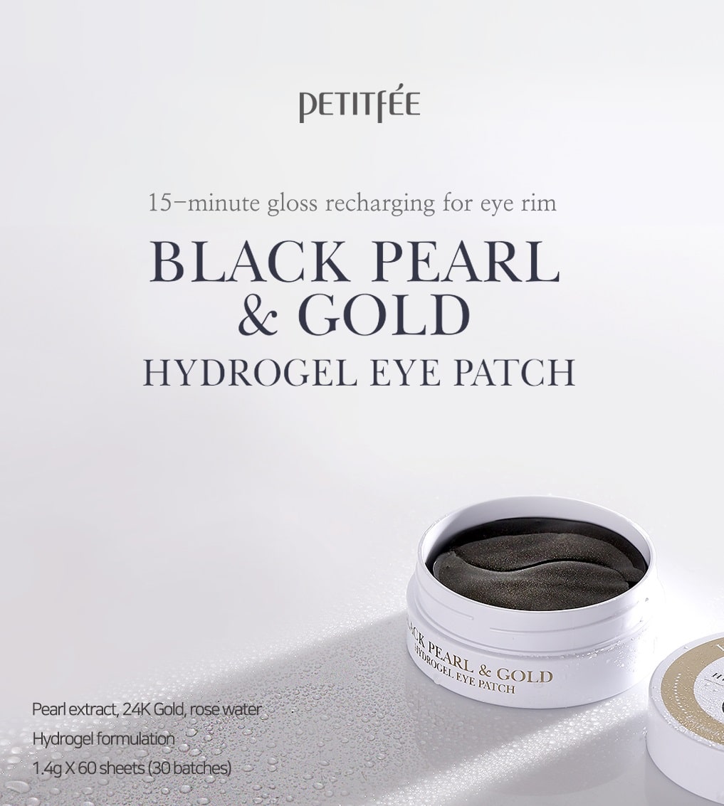 Petitfee - Black Pearl & Gold Eye Patch (60pc) - - Korean Skincare – Keoji