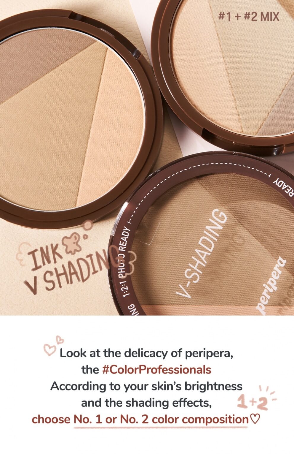 Peripera - Ink V Shading (3 Colours) (1pc) - K-Beauty – Keoji